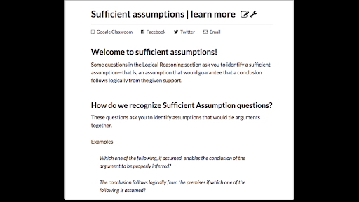 Sufficient assumptions | Learn more (article) | Khan Academy