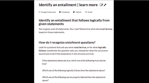 Identify an entailment | Learn more (article) | Khan Academy