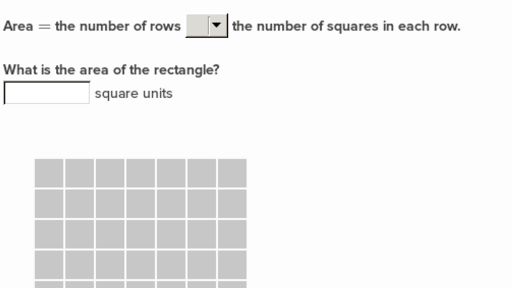 Transition from unit squares to area formula (practice) | Khan Academy