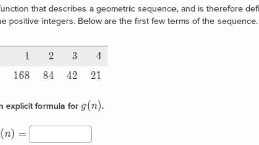 Explicit Formulas For Geometric Sequences practice Khan Academy
