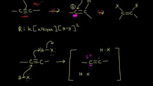 Hydrohalogenation of alkynes (practice) | Khan Academy