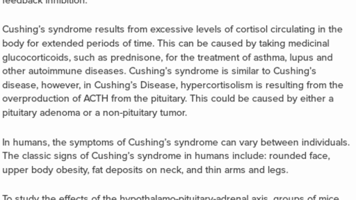 Cushing's syndrome and the hypothalamic-pituitary axis (practice ...