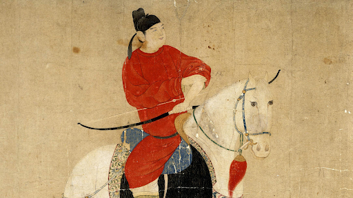 Qian Xuan, Young nobleman on horseback, handscroll (article) | Khan Academy