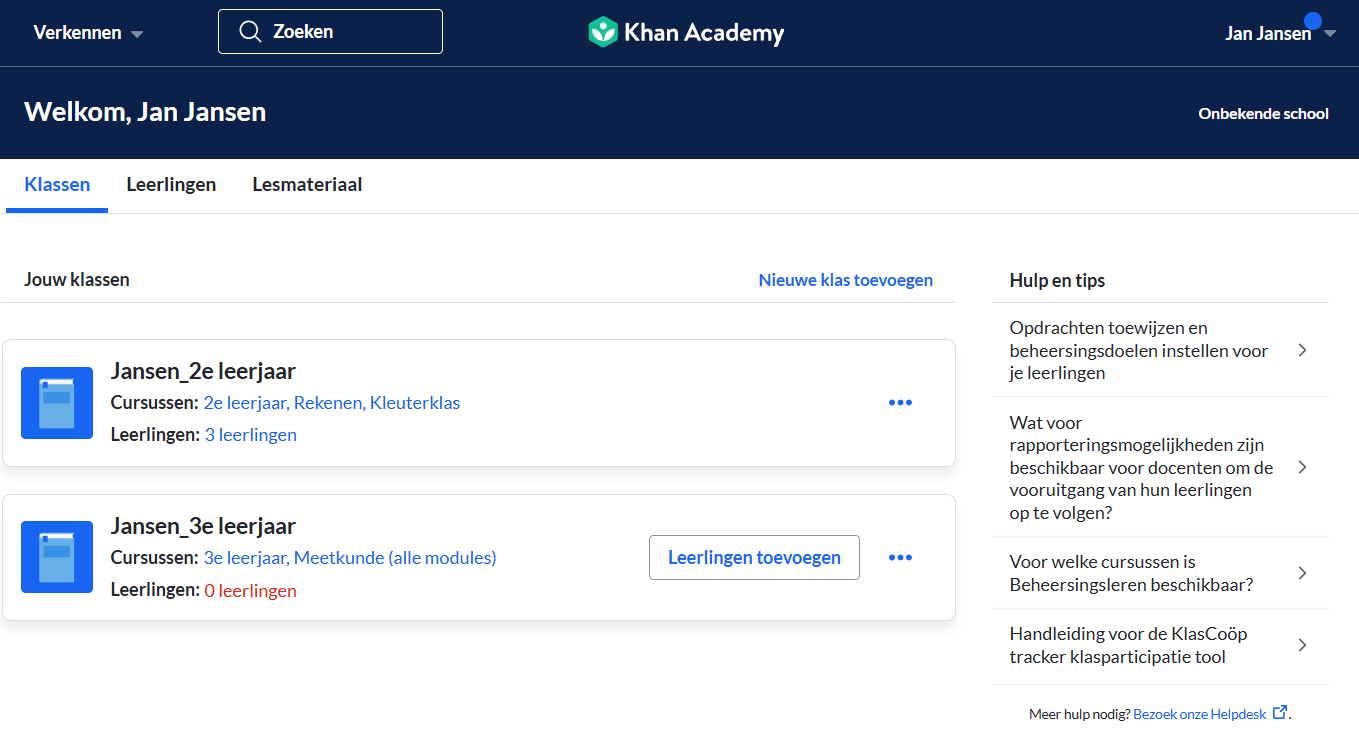 Hoe beheer ik mijn leerlingenlijst? – Khan Academy Help Center - Dutch (BETA)