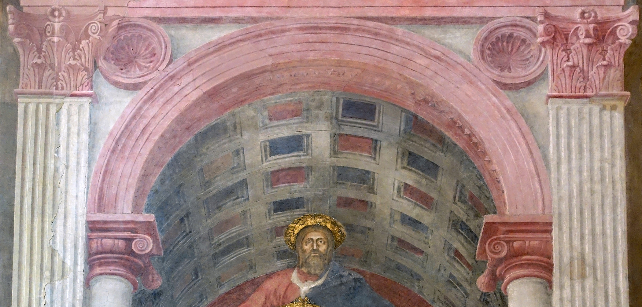 Masaccio Holy Trinity Image Of The Holy Trinity, Detail Of The Head Of