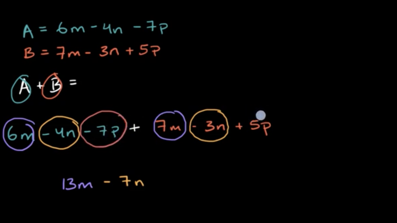 Add and subtract polynomials of degree one (practice) | Khan Academy